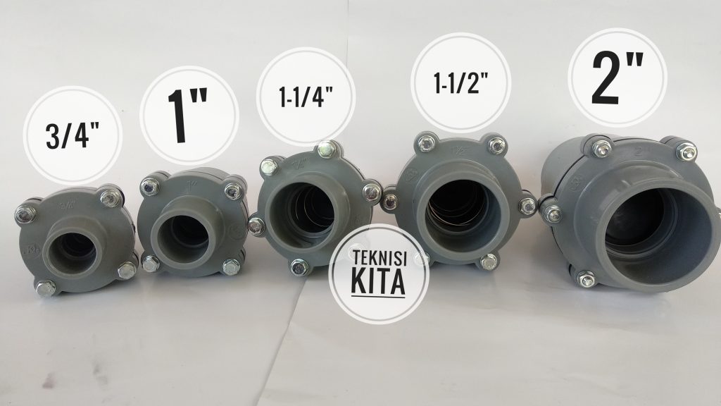 Check Valve PVC 2" in KDJ Taiwan One Way Valve 2 inch - Toko Teknisi Kita