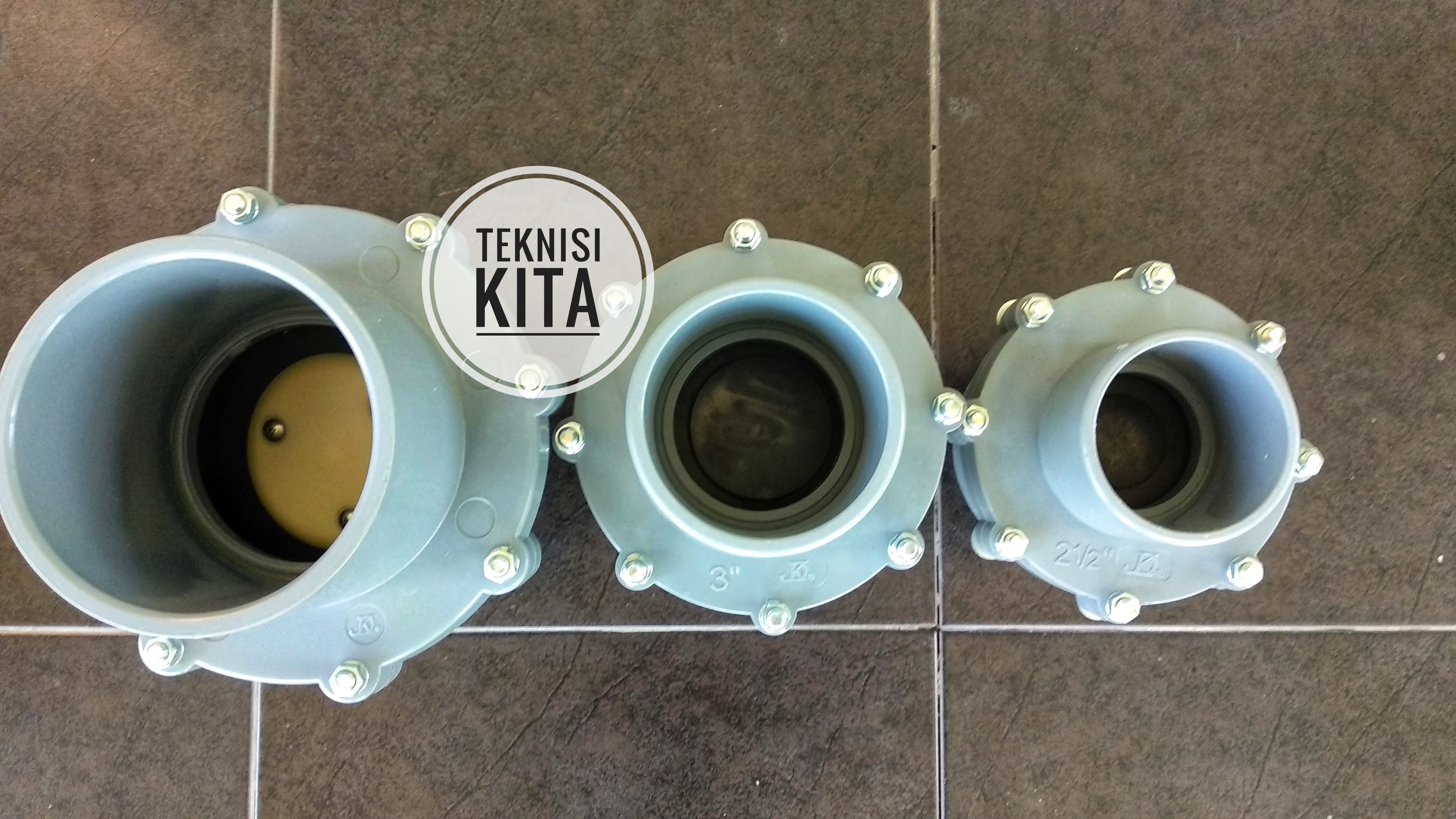 Check Valve PVC 3" in KDJ Taiwan One Way Valve 3 inch - Toko Teknisi Kita